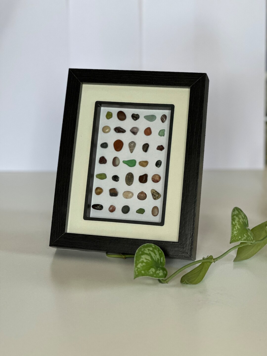 Seastone Wall Decor, Shell and Stone Art Picture - Etsy