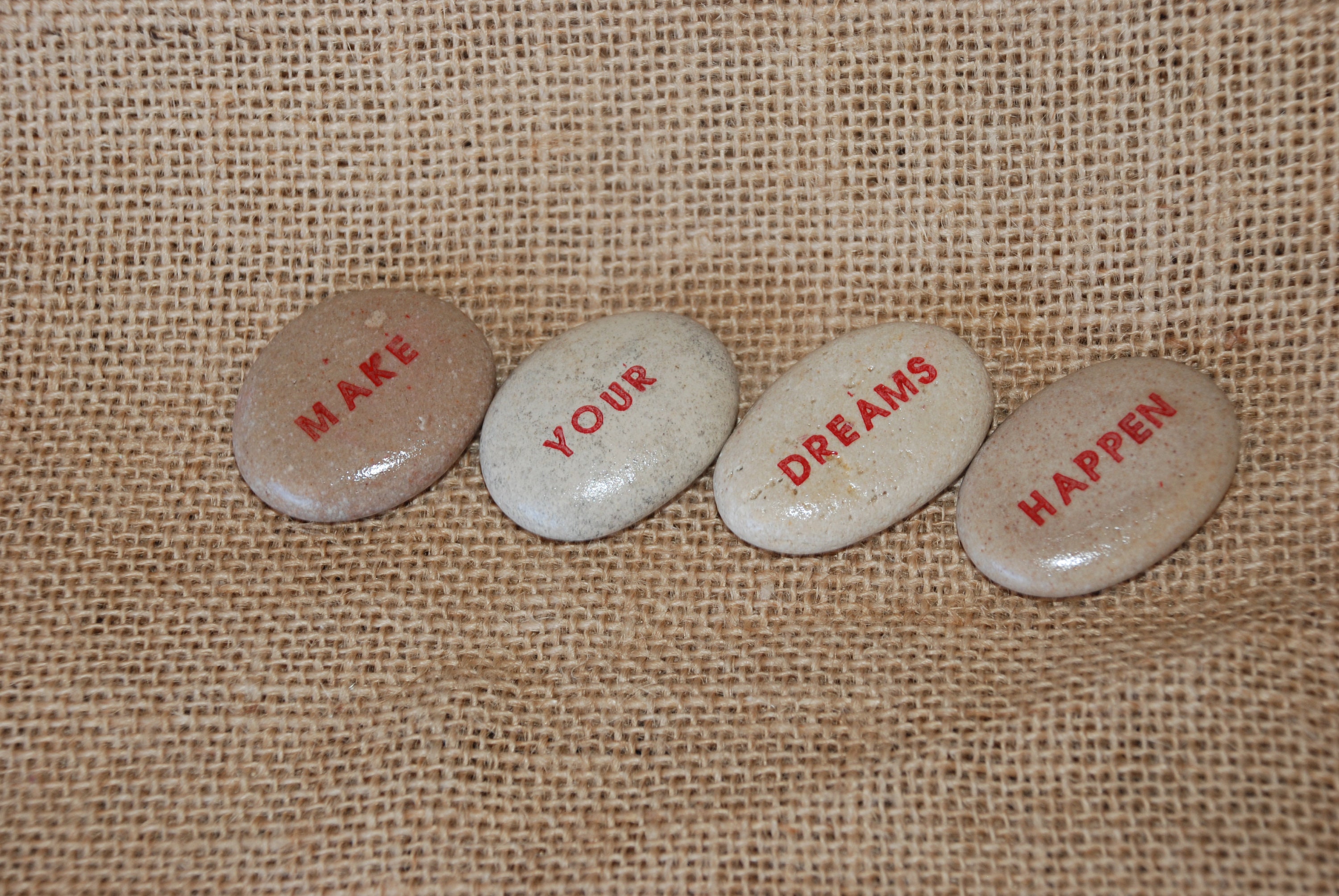 Set of 4 Pebbles Inspiration Motivation Message Wish | Etsy