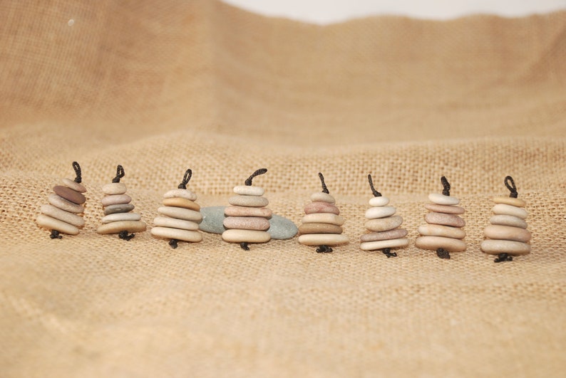 Sea Pebble Zen Cairn Pendant Natural Beach Pebble Trinket - Etsy