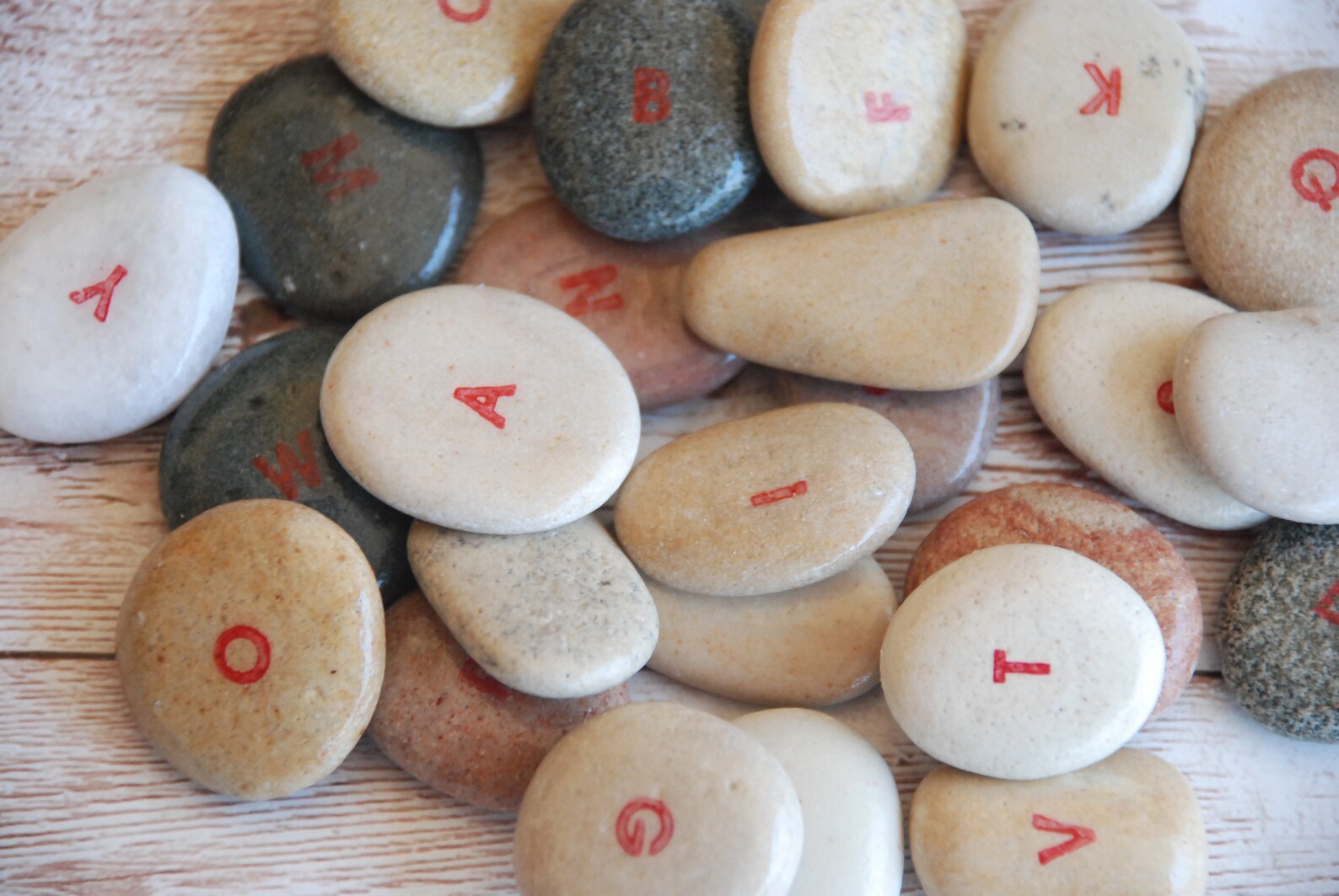 26 Small Hand Painted Letters Stones Children Alphabet - Etsy
