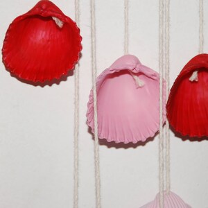 Painted Sea Shells Mobile cyprus Handmade Hanging Wall Beach Mobile ...