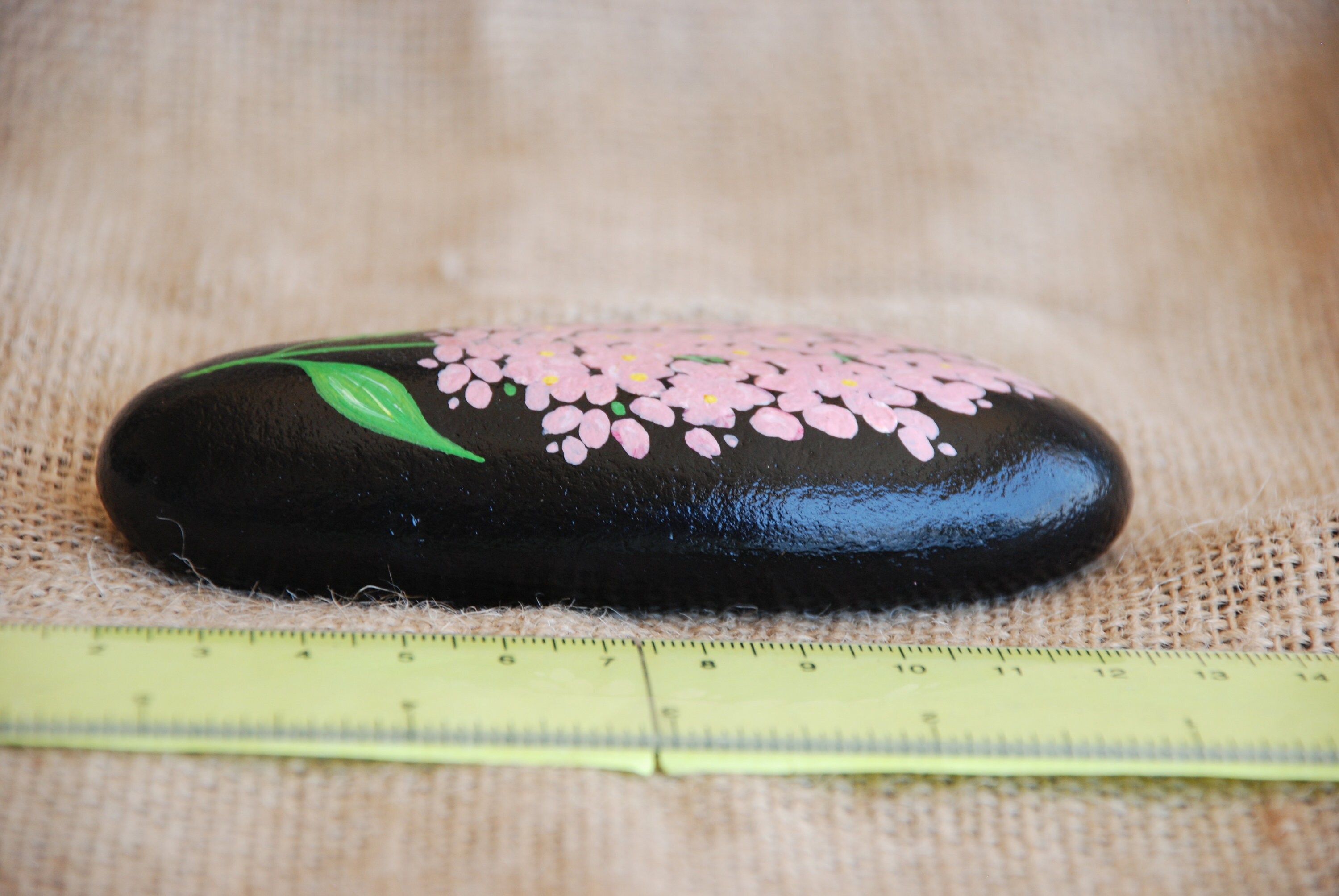 Hand Painted Stone Flowers Pebbles With Nature Designs | Etsy