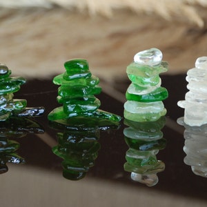 Sea Glass Sculpture Cairn Genuine Natural Sea Glass, Zen Meditation ...