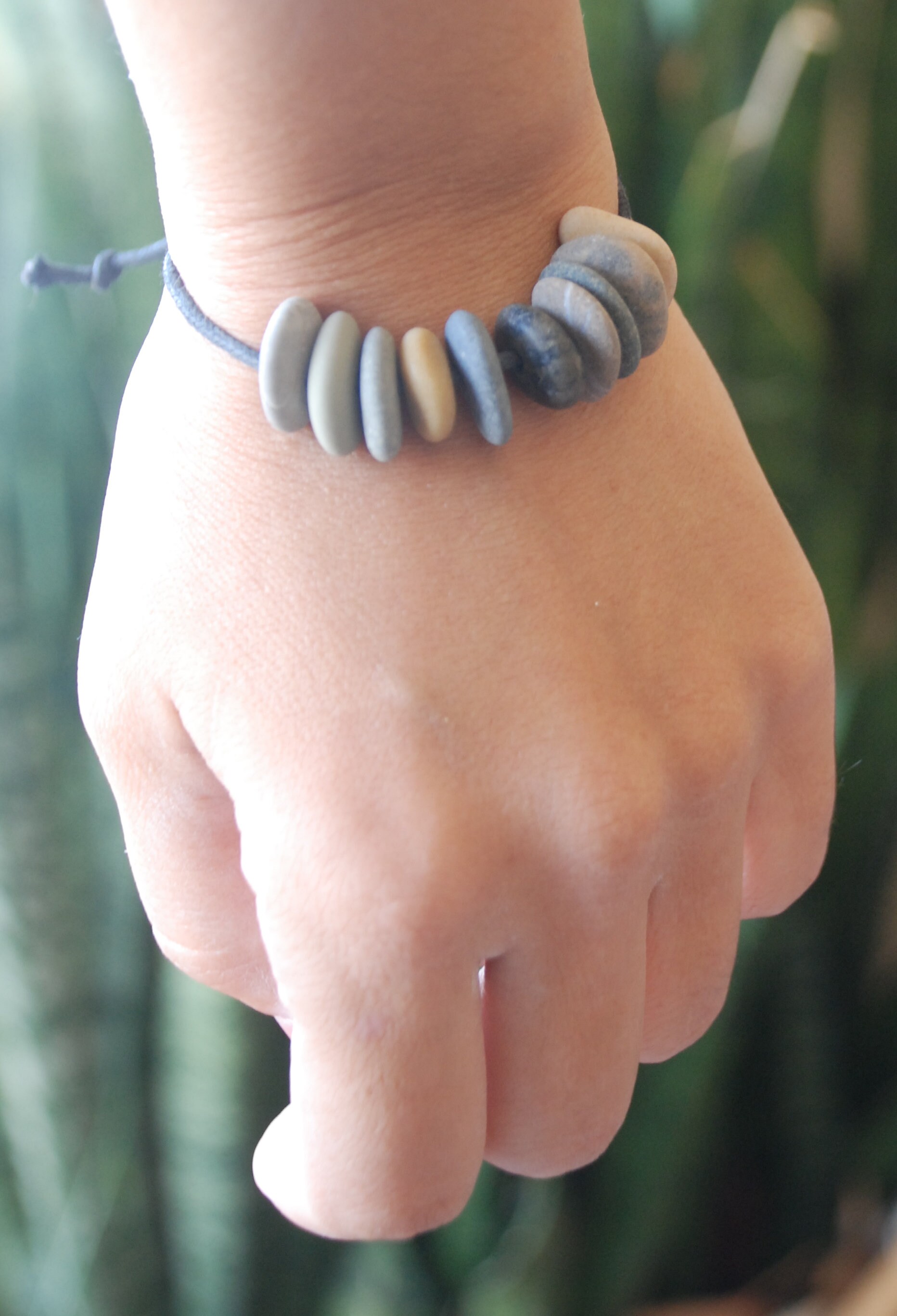 Cyprus Zen Pebble Bracelet Natural Beach Pebble Bracelet | Etsy