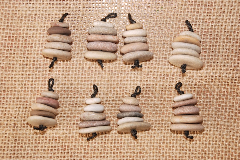 Sea Pebble Zen Cairn Pendant Natural Beach Pebble Trinket - Etsy