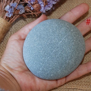 Big Grey Sea Mandala Stone 9x10cm Large Stone For Painting | Etsy