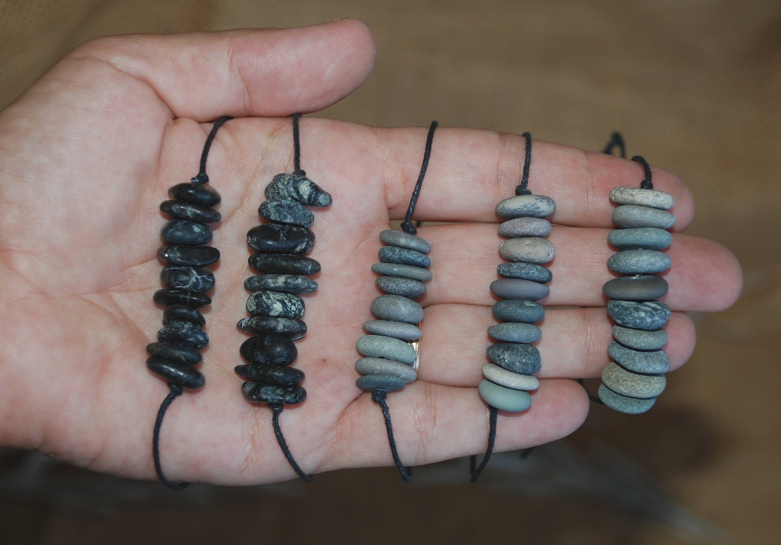 Cyprus Zen Pebble Bracelet Natural Beach Pebble Bracelet - Etsy