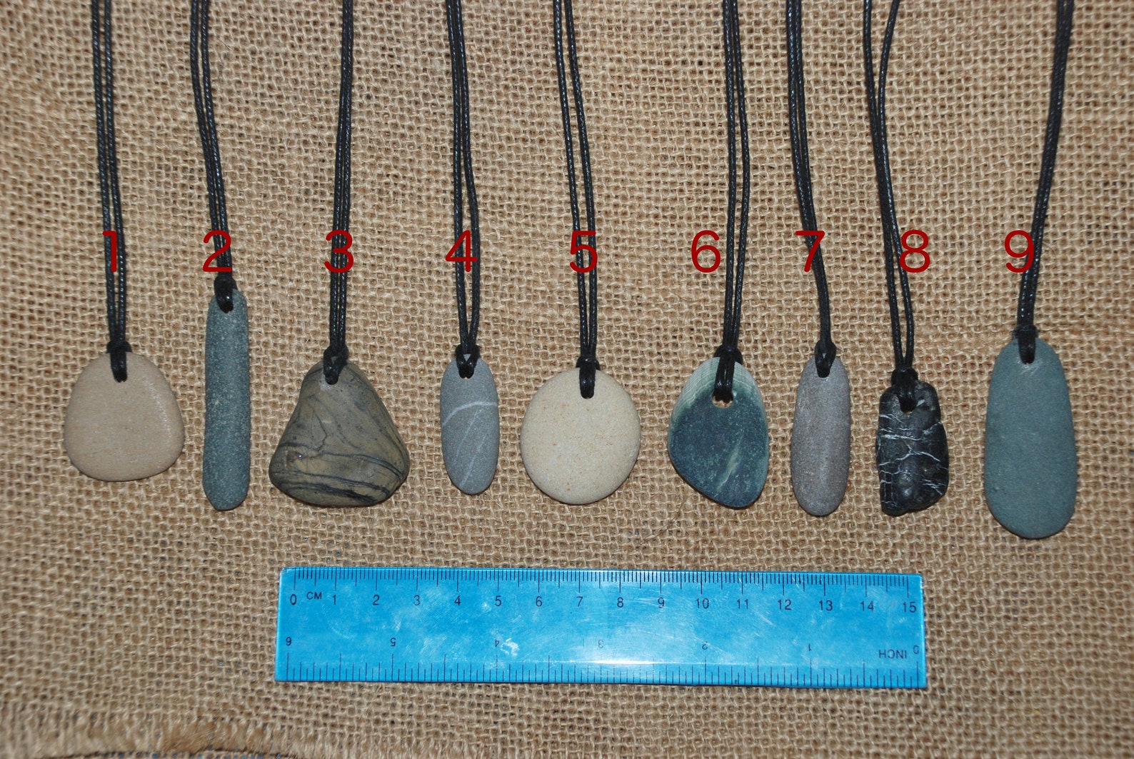 Simple Unisex Sea Pebble Necklace Natural Beach Pebble - Etsy