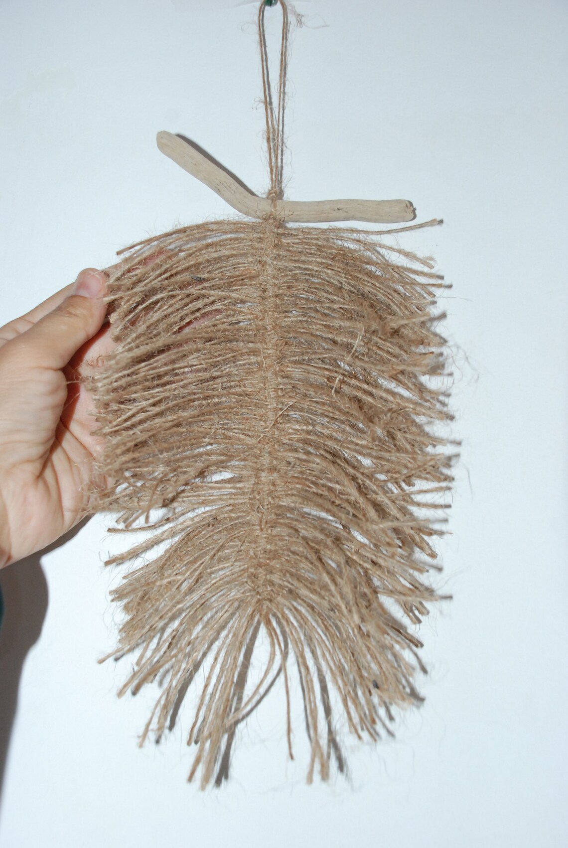 Jute Macrame Feather Macrame Wall Hanging Macrame Boho | Etsy