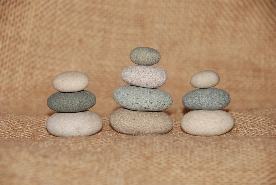 10 Small Sea Stones Zen Meditation Yoga Stones Stackable Rocks Cairn ...