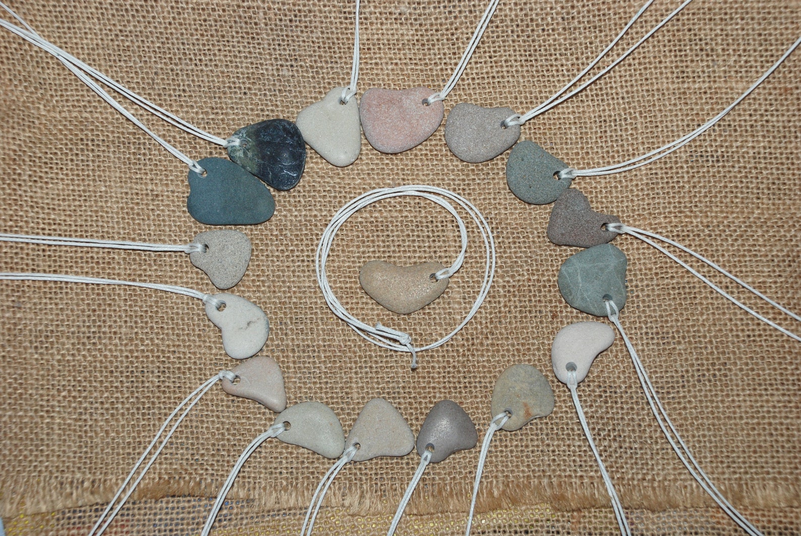 Heart Shaped Pebble Necklace Natural Pebble Pendant Love - Etsy