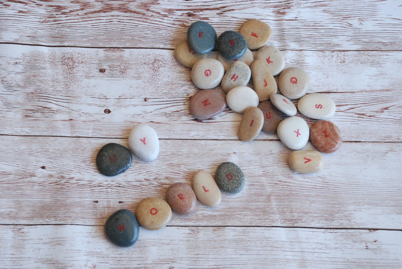 26 Small Hand Painted Letters Stones Children Alphabet - Etsy