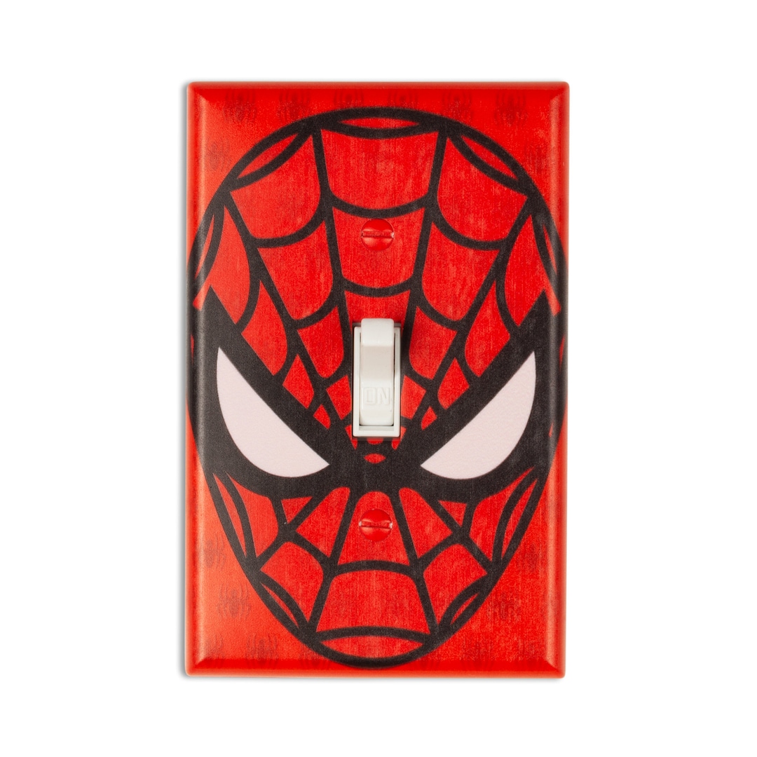 Spiderman Mask Light Switch Cover - Printed Wall Plate Room Decor - Etsy