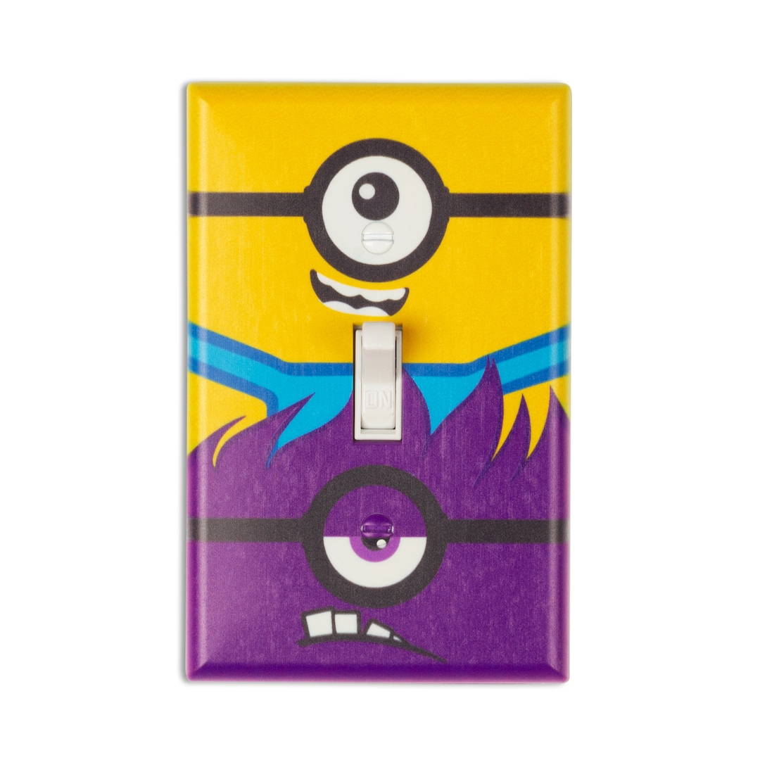Minions Yellow-purple Light Switch Cover - Printed Wall Plate Room ...