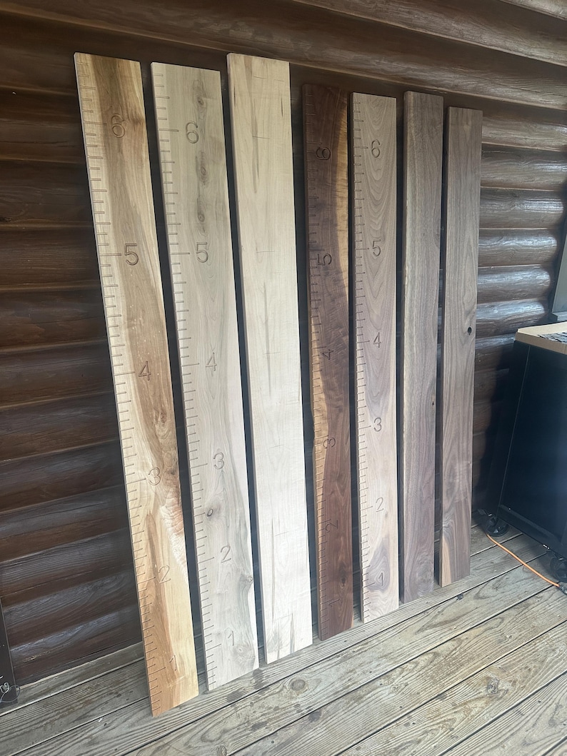Walnut, Maple, Hickory & More Hardwood Growth Chart Rulers – Hand ...