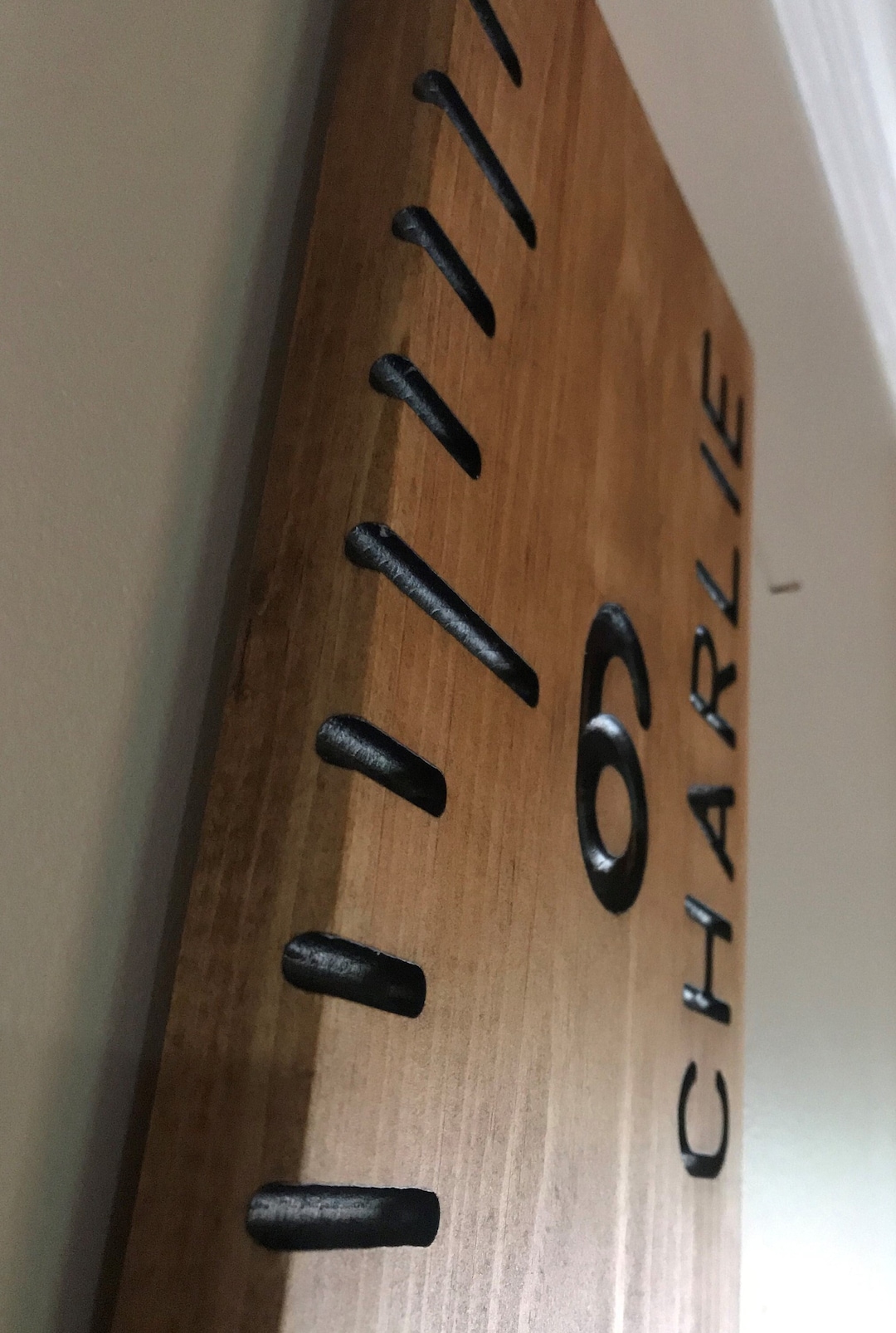 Hand Routed Knotty Pine Growth Chart Ruler Kids Height Chart Engraved ...