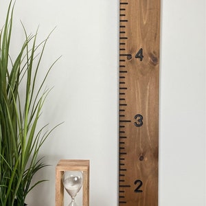 Hand Routed Knotty Pine Growth Chart Ruler: Personalized Wood Measuring ...