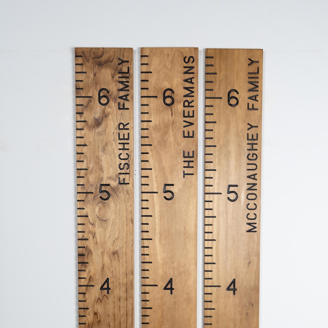Engraved Growth Chart - Hand Routed Height Chart - Personalized Growth ...