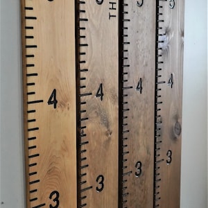 Hand Routed Knotty Pine Growth Chart Ruler Kids Height Chart Engraved ...