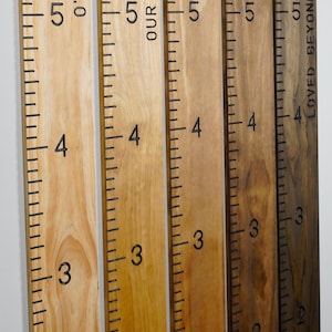 Hand Routed Solid Wood Growth Chart Ruler - Select Pine Board Version ...