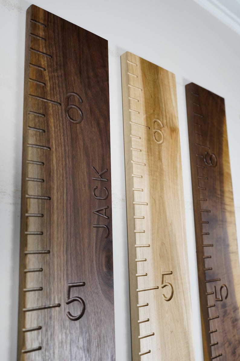 Walnut, Maple, Hickory & More Hardwood Growth Chart Rulers – Hand ...