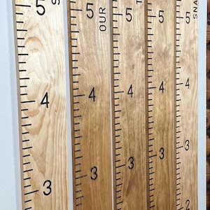 Hand Routed Solid Wood Growth Chart Ruler - Select Pine Board Version ...