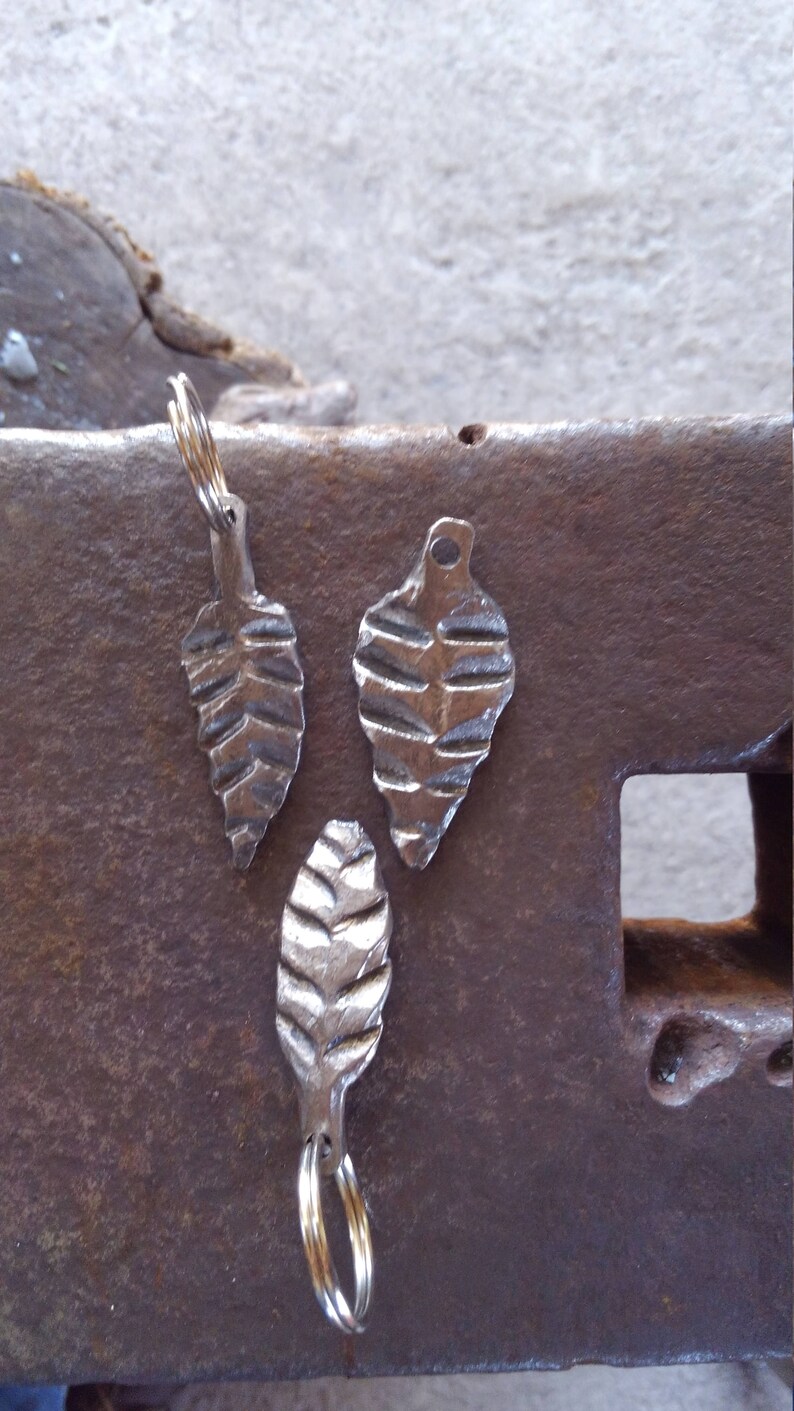 Leaf Blacksmith Made. Hand Forged. Key Chain or Pendant - Etsy UK