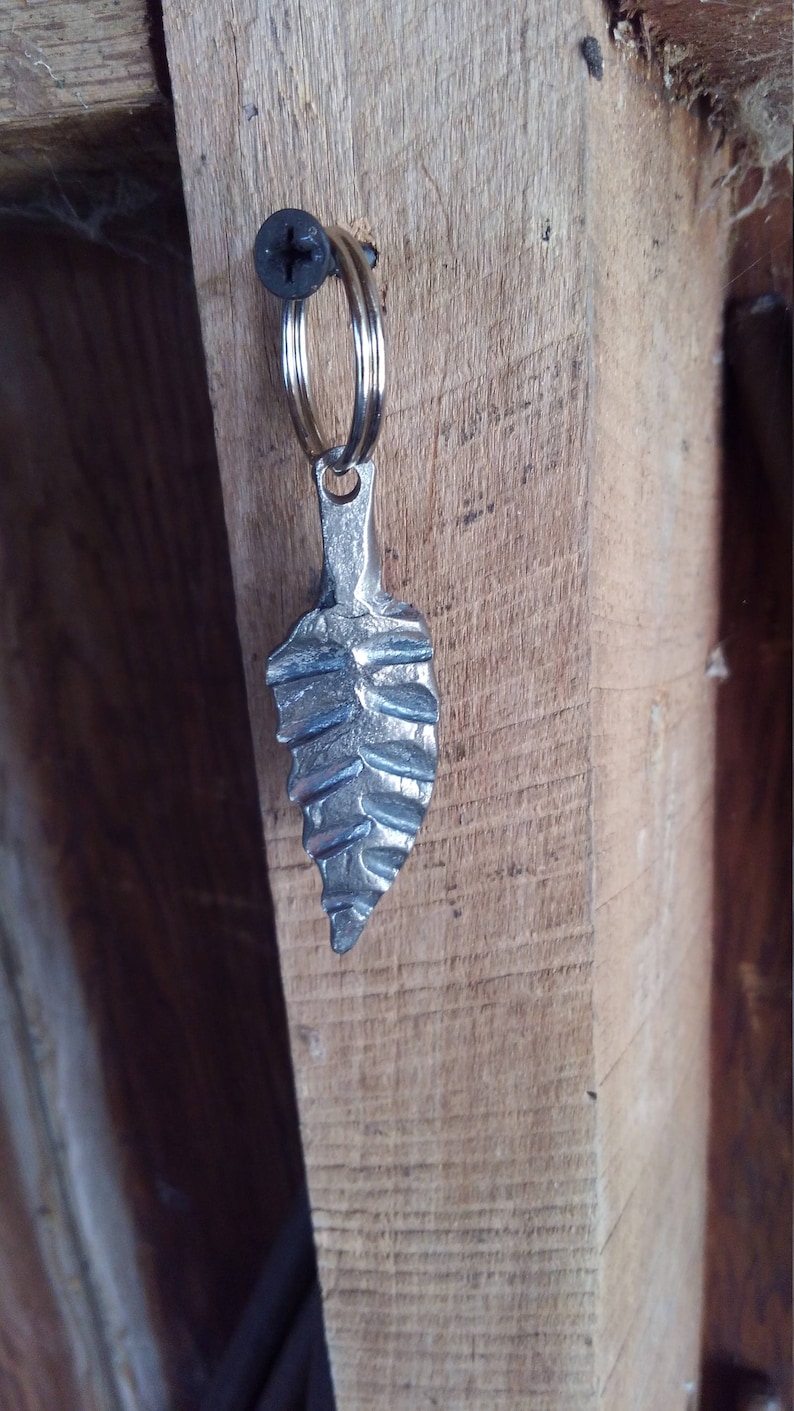 Leaf Blacksmith Made. Hand Forged. Key Chain or Pendant - Etsy UK