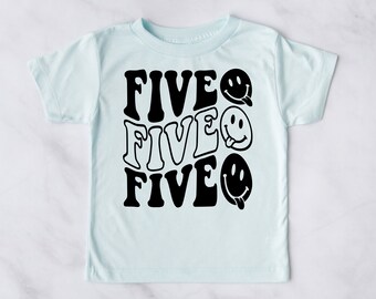 Five Five Five Shirt, Fifth Birthday Shirt, 5th Birthday Gift, Five T ...