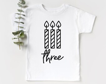 Three Year Birthday Shirt Three Year Old Gift Third Birthday - Etsy