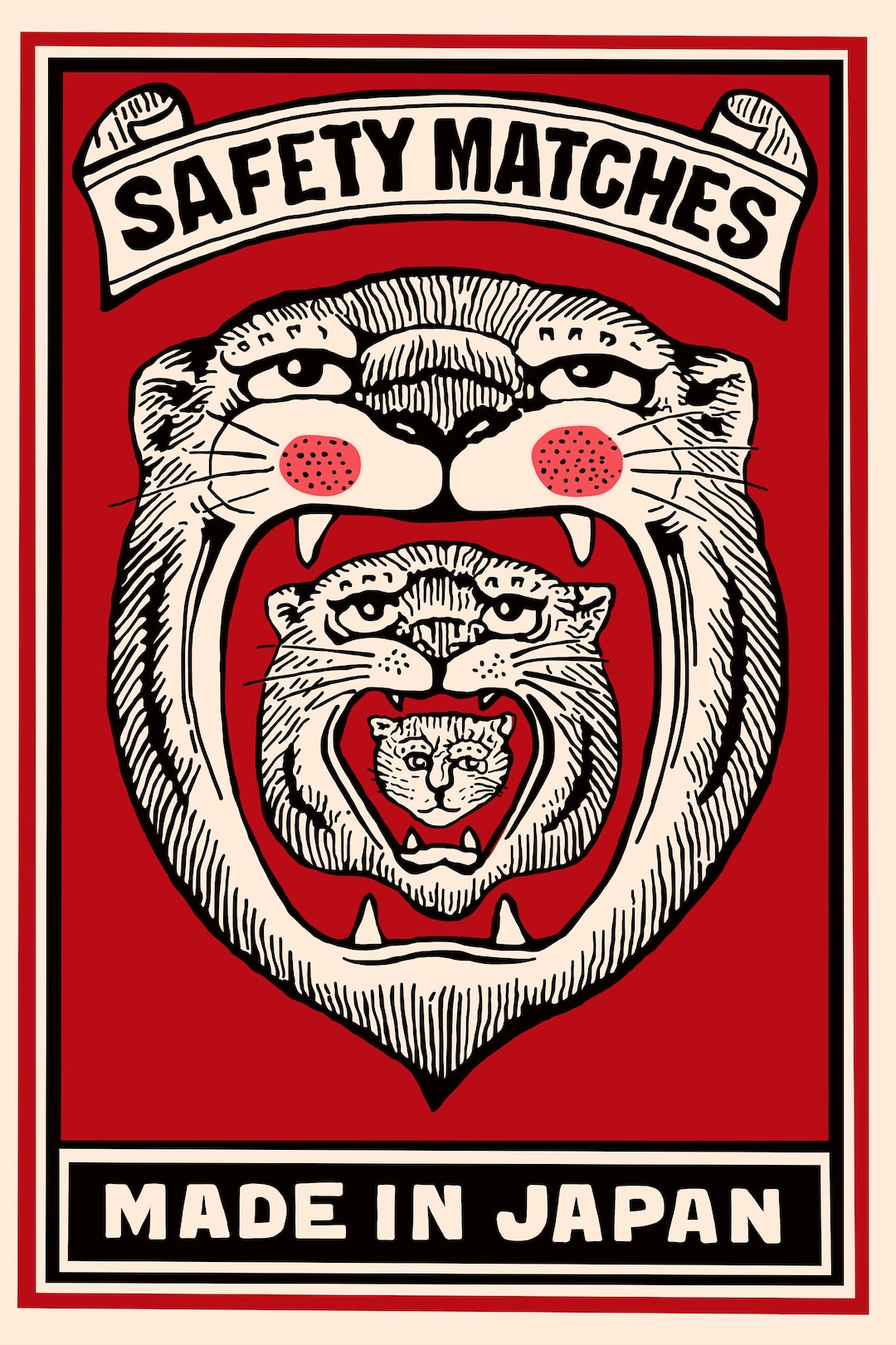 Three Cool Cats - Derived From a 1920s Japanese Matchbox, This Remains ...