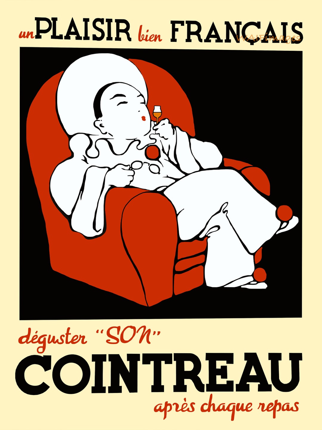 1930s French Cointreau Poster - for That Taste of After Dinner! A ...