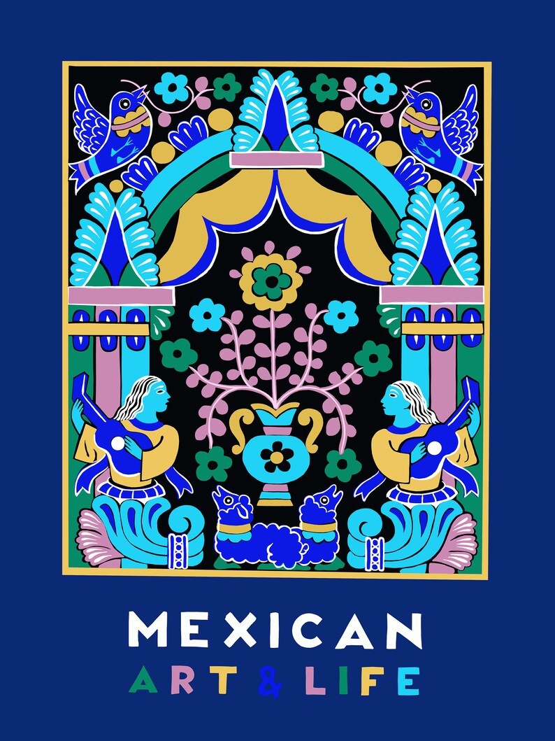 Mexican Art and Life - Derived From a 1938 Magazine Cover This Captures ...