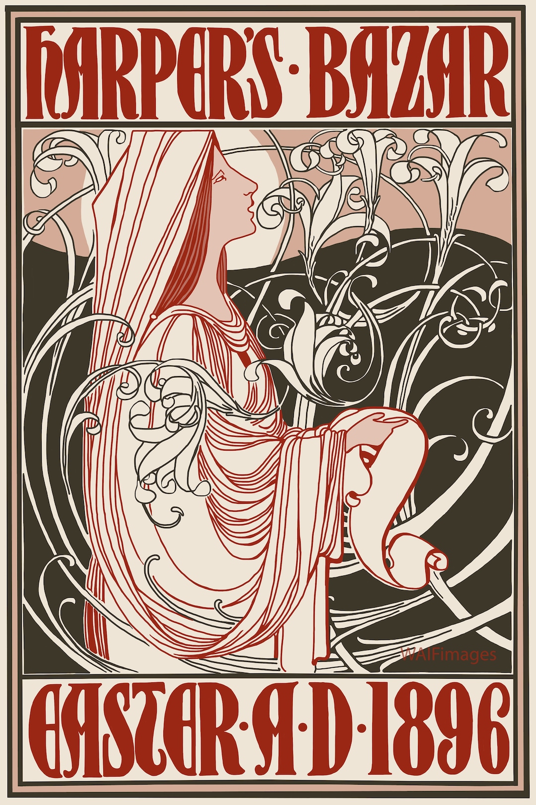 Art Nouveau Magazine Cover - a Bit of Late Victorian Style With a ...
