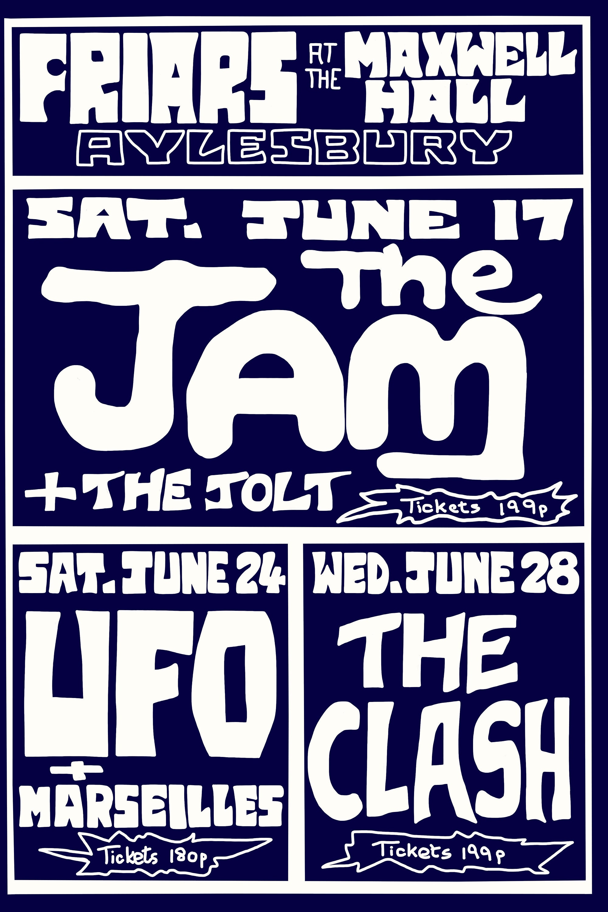 The Jam and the Clash Gig Poster - Derived From a Late 1970s Hand ...