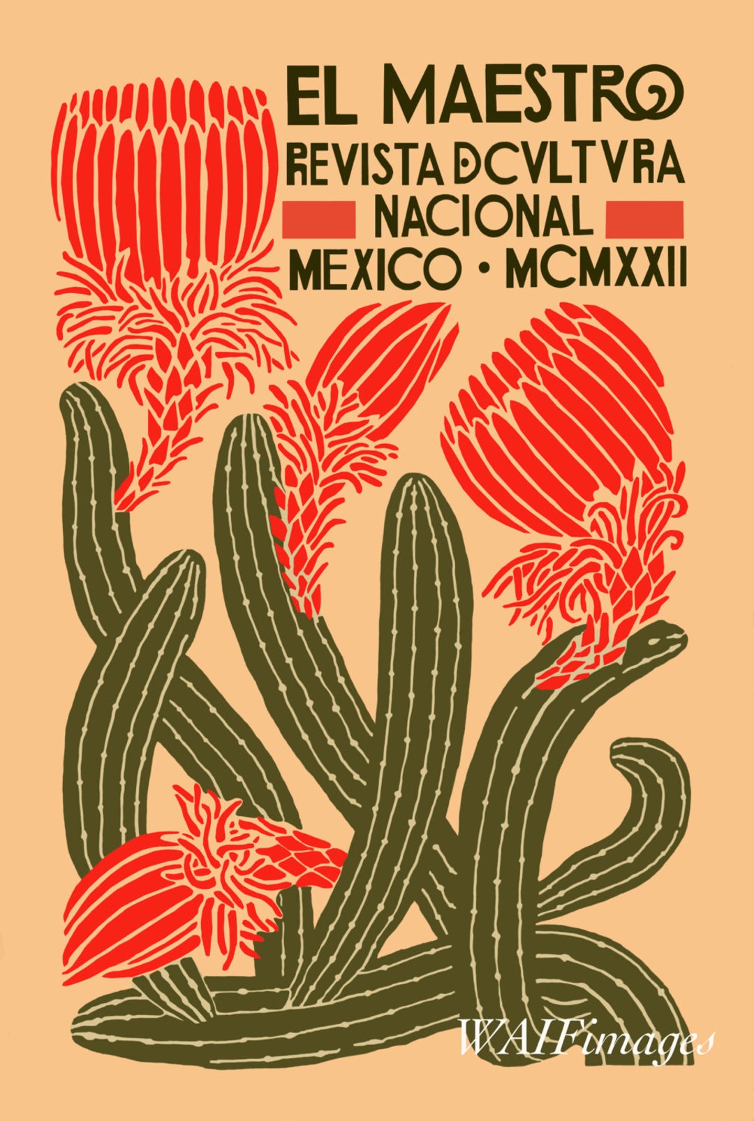 El Maestro Poster Image - Vintage Poster, Mexican Art, Digital Image ...