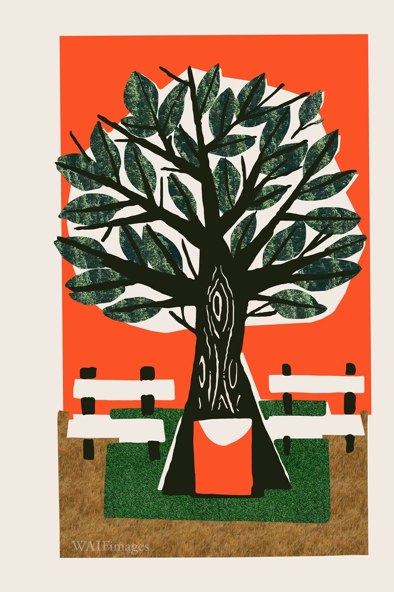 Mid Century Tree Derived From a Czech Matchbox Label This - Etsy