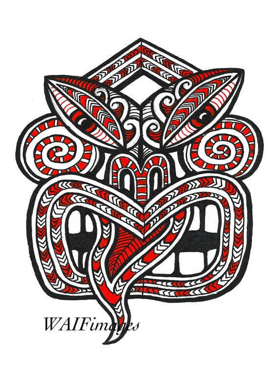 Tiki Image Digital Print Poster Art Wall Art Polynesian - Etsy