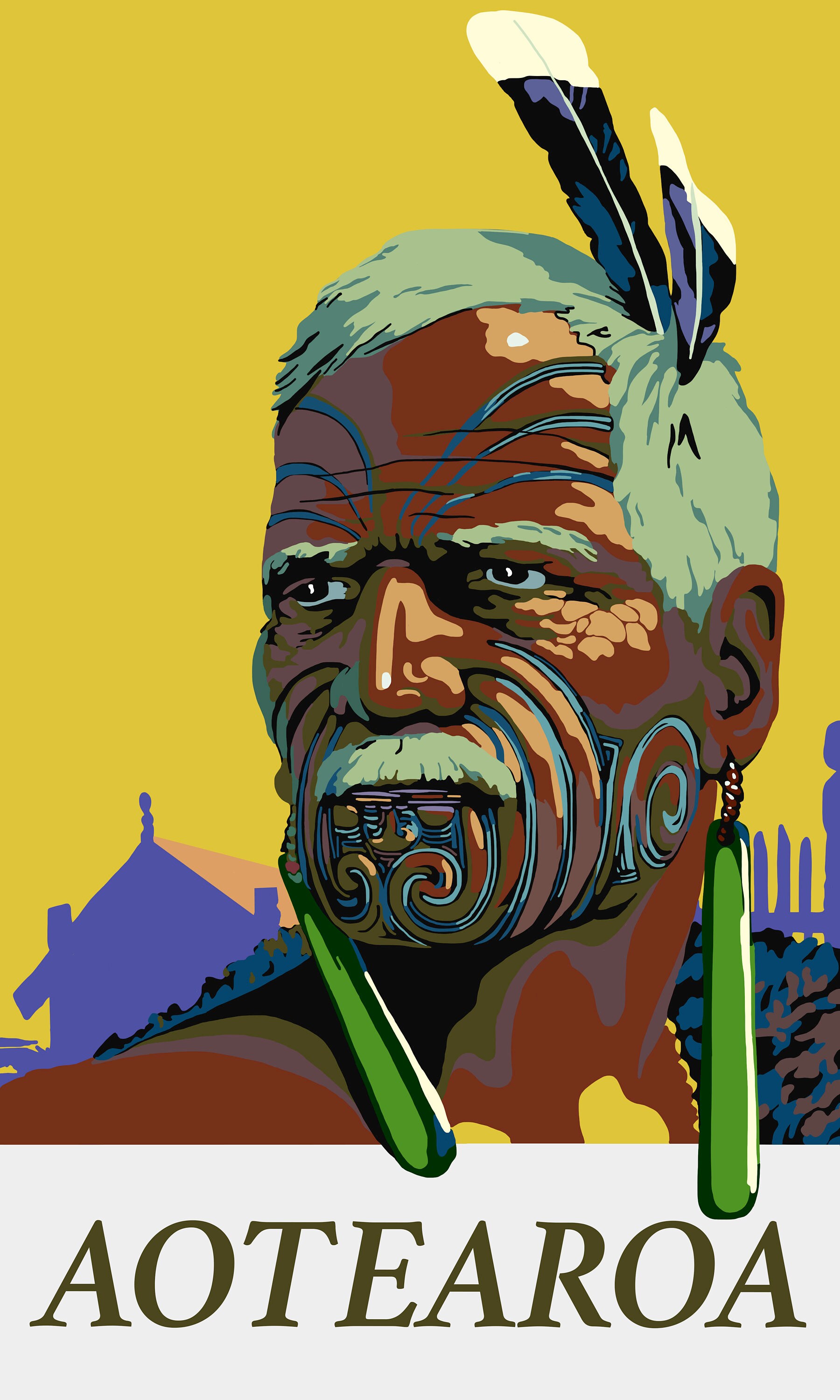 Rangatira Poster - Derived From a Marcus King 1930s Tourist Poster ...