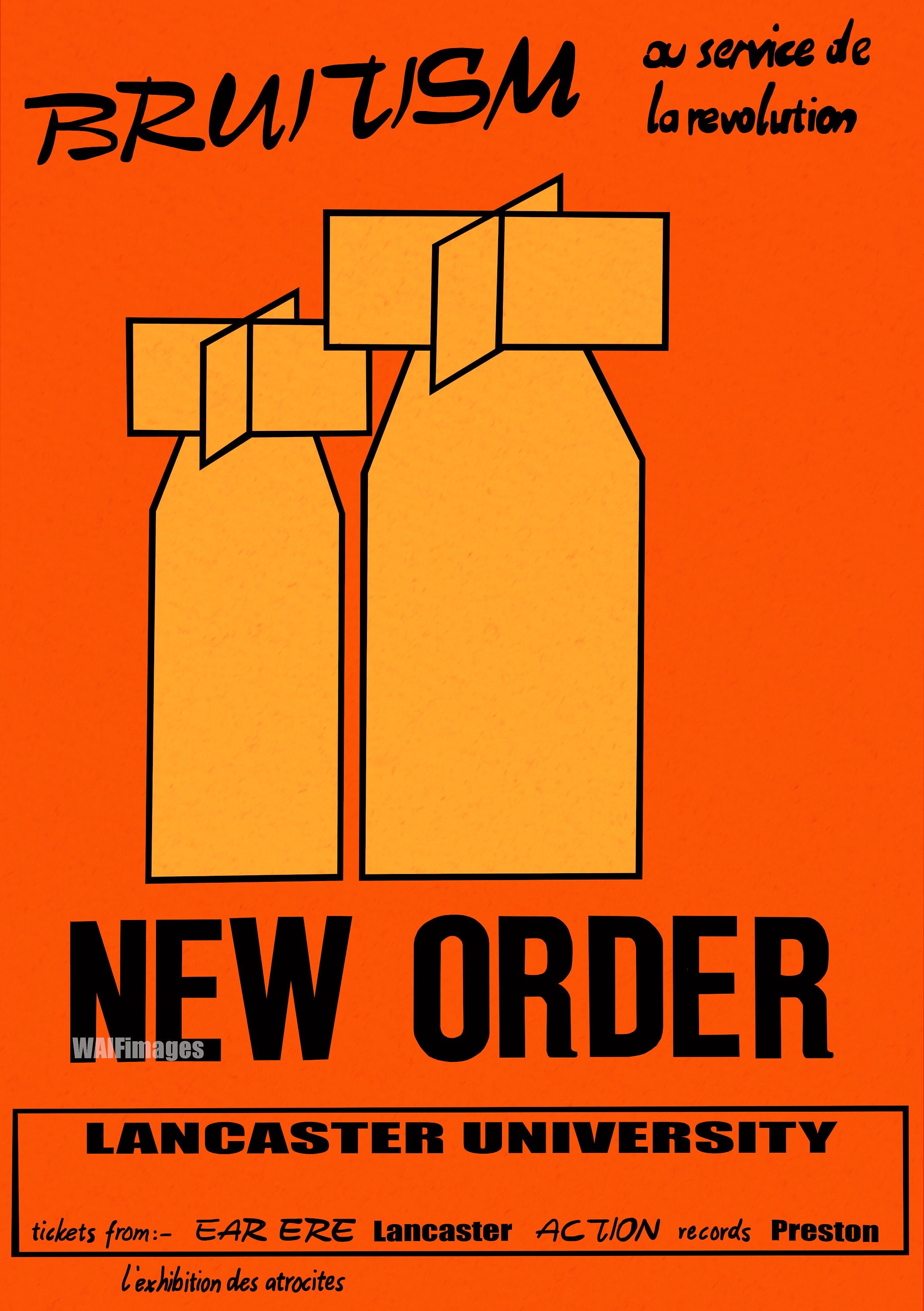 New Order Gig Poster - Derived From a Poster for a New Order Gig at ...