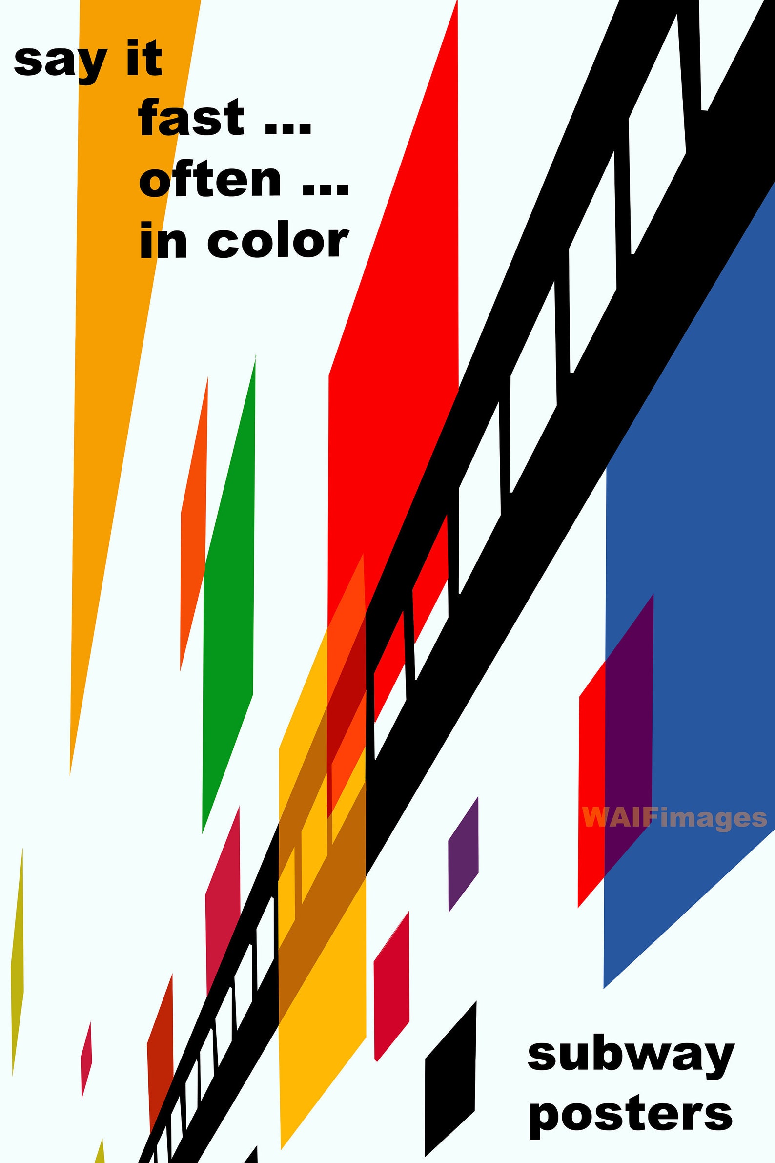 Mid Century NY Subway Poster - 1947 Poster Advertising the Power of the ...
