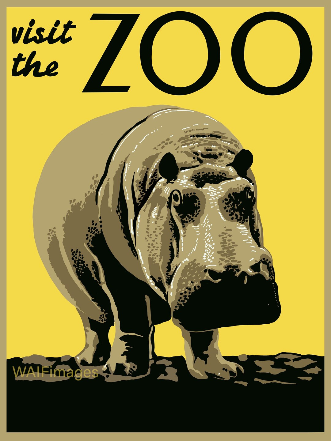 The Hippo Stare - Derived From a 1930s WPA (works Progress ...