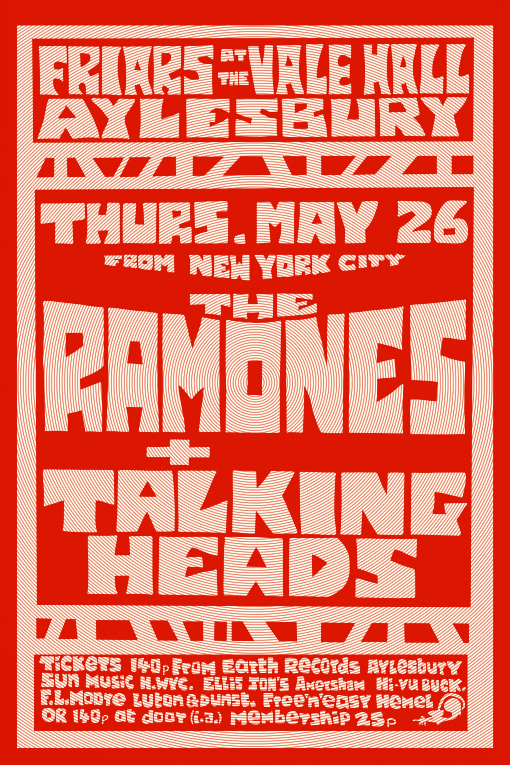 Talking Heads Concert Poster