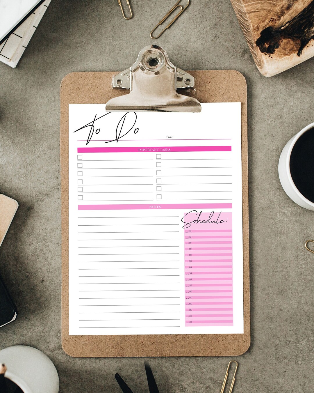 To Do List: Printable, Simple Tasks List Template, Scheduling ...