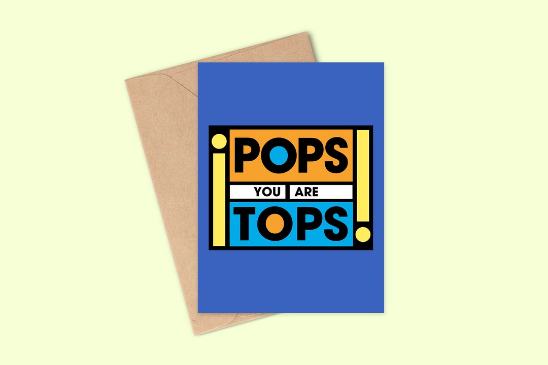Top of the Pops Father's Day Card, Birthday Card for Dad, Funny Card ...