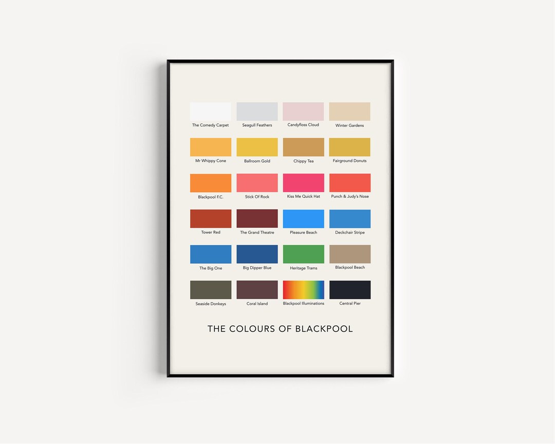 The Colours of Blackpool Print, Blackpool Art Print, Blackpool, Seaside ...