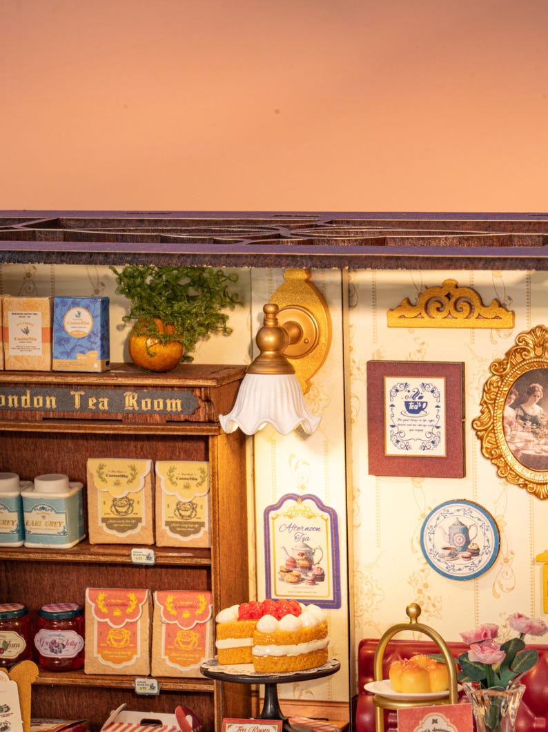 Build Your Own Tea Room, Doll House DIY Kit, Model Set, Miniature Shop ...