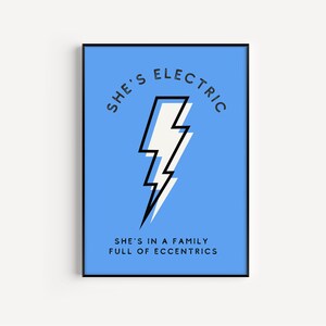She's Electric Oasis Inspired Art Print Oasis Wall Art - Etsy