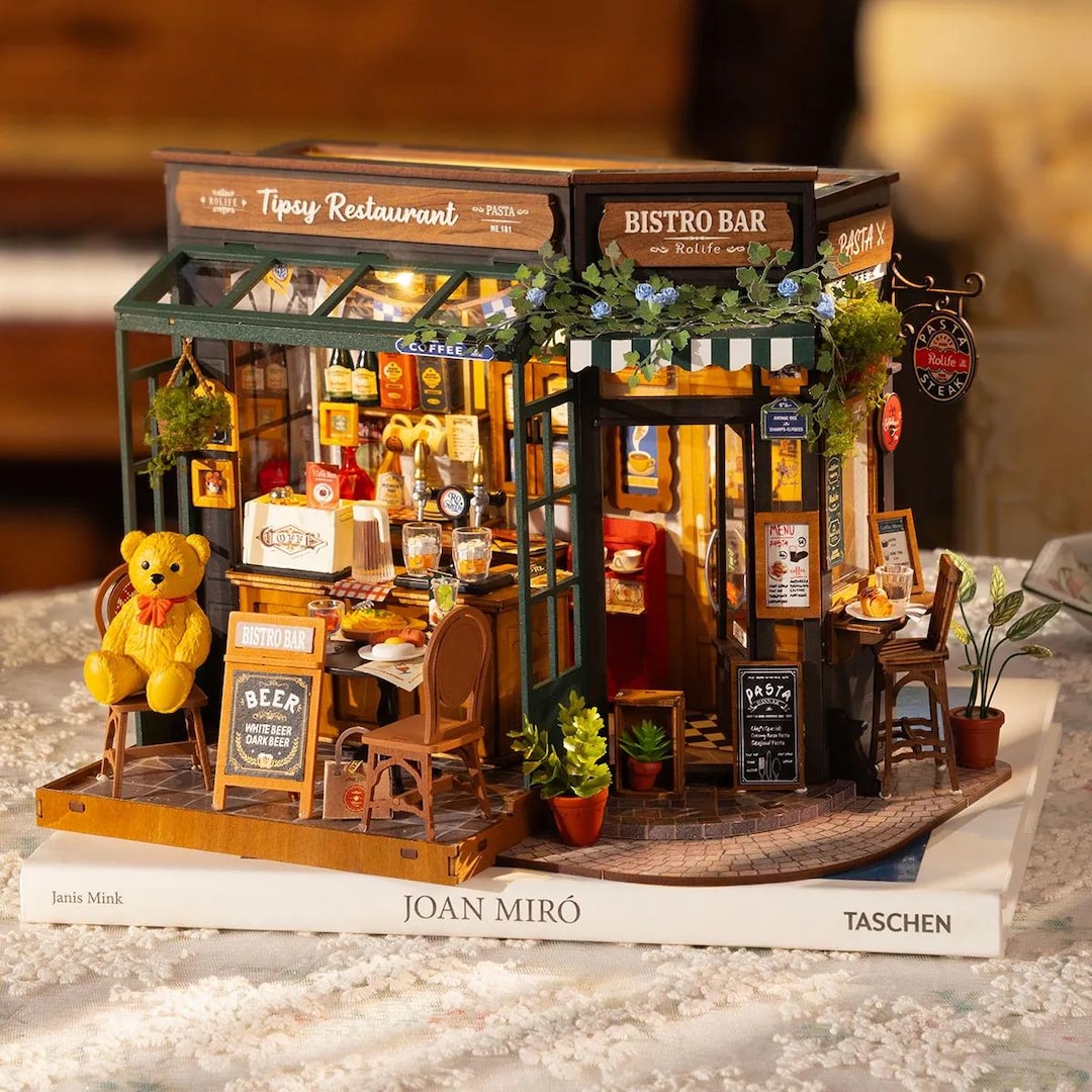 Build Your Own Bistro Bar Restaurant, Doll House DIY Kit, Model Set ...
