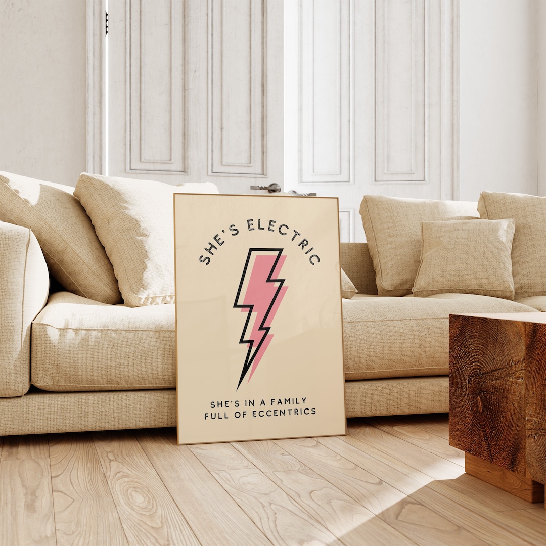 She's Electric Oasis Inspired Art Print, Oasis Wall Art, She's Electric ...